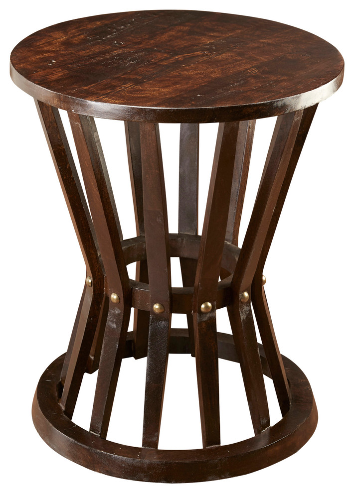 Round Slatted Table - Transitional - Side Tables And End Tables - by ...