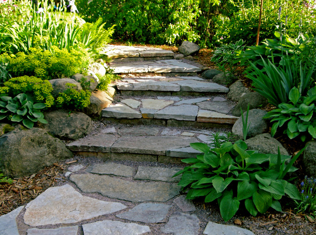 flagstone steps | Flagstone garden steps, Flagstone steps, Landscape steps