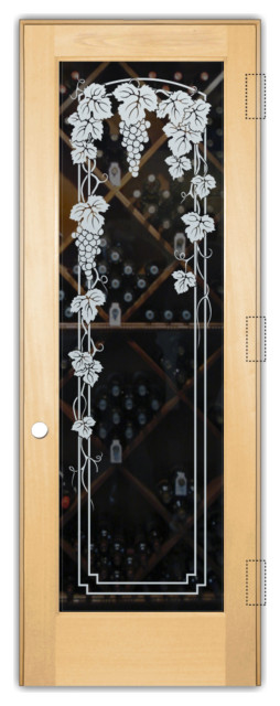 Wine Door - Vineyard Grapes Trellis - Primed - 28" x 80" - Book/Slab ...