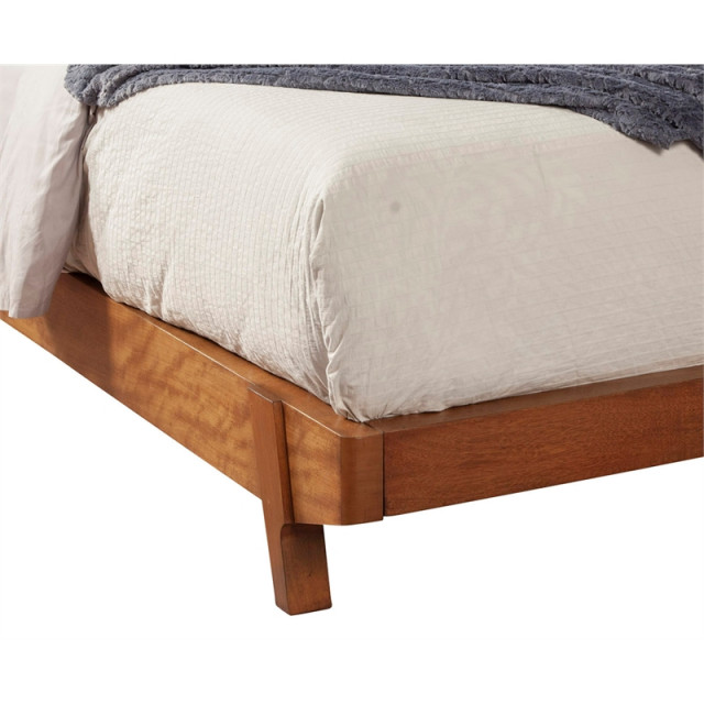Alpine Furniture Dakota Full Wood Platform Bed in Acorn (Brown ...
