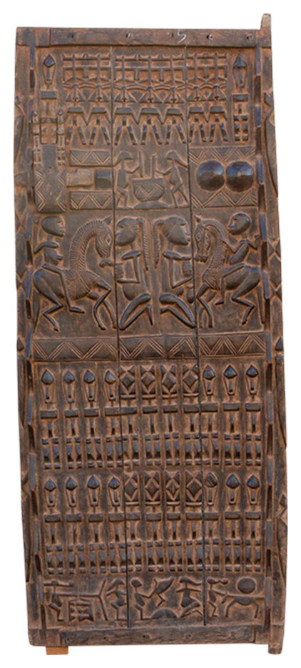Antique Bold Carved African Door - Southwestern - Front Doors - by De ...