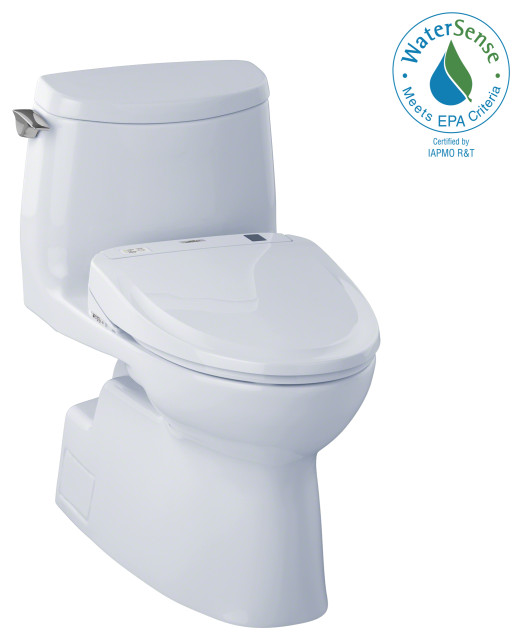 Toto Carlyle Ii 1G Washlet+ S300E One-Piece Toilet, 1.0 Gpf, Cotton ...