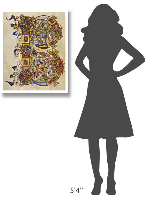 "Inhabited Initial B" Digital Paper Print by Italian 12th Century, 18 ...