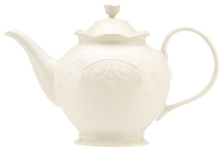 French Perle White Teapot - Traditional - Teapots - by BIGkitchen | Houzz