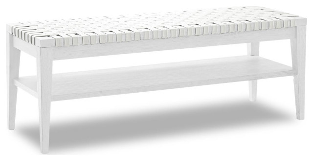 Trisha Yearwood Staycation Woven Bench - Beach Style - Accent And ...