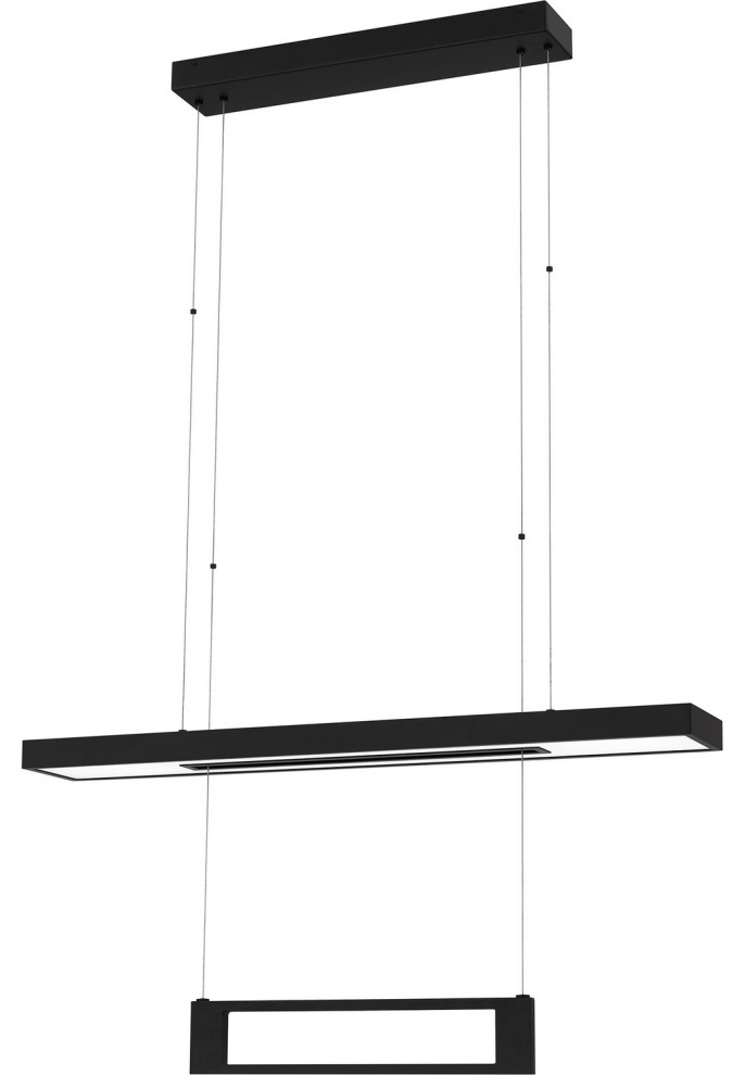 Sylvanus LED Island Chandelier in Matte Black - Modern - Kitchen Island ...
