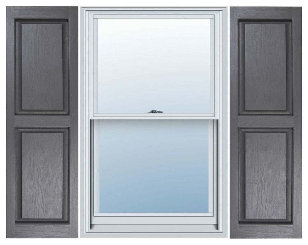 Builders Choice Vinyl Raised Panel Shutters w/ Shutter Spikes & Screws ...