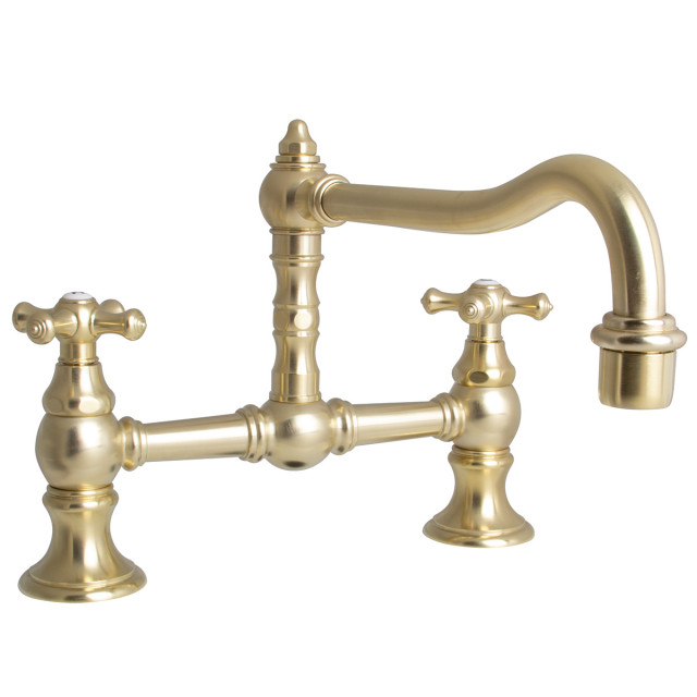 Speakman SB-3241-BRB Proper High Rise Kitchen Faucet, Satin Brass ...