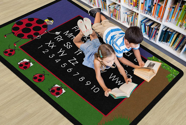 Flagship Carpets VA137-34A 6' X 9' Lady Bug Educational Rug ...