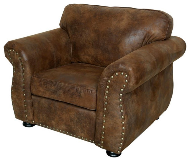 Hawthorne Collections Rolled Arm Transitional Fabric Accent Chair in ...