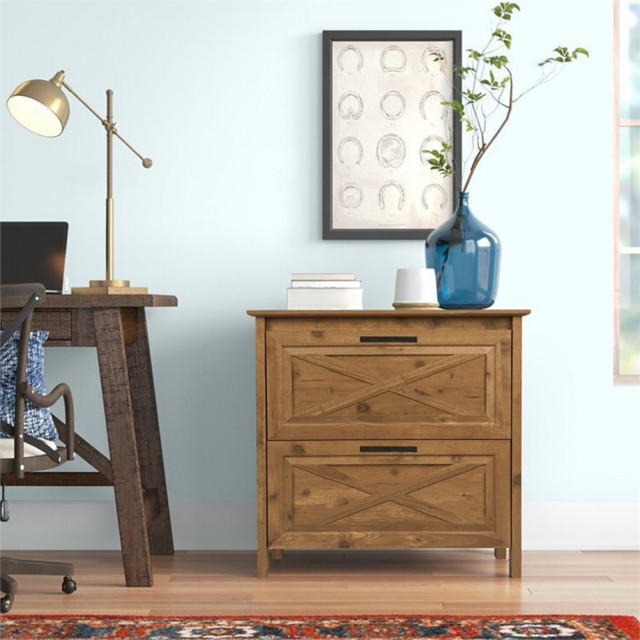 Saint Birch Austin 2-Drawer Modern Wood Lateral File Cabinet in Rustic ...