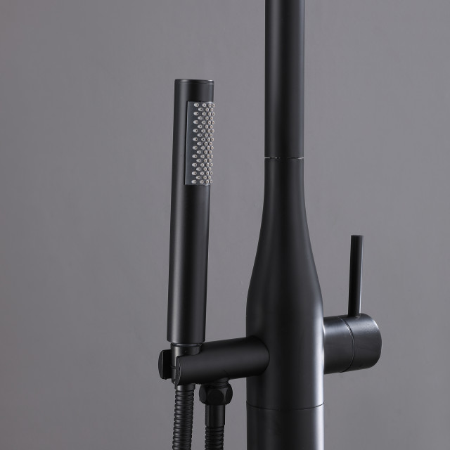 Floor Mounted Outdoor Shower with Handheld Shower - Modern - Outdoor Showers - by Rbrohant | Houzz