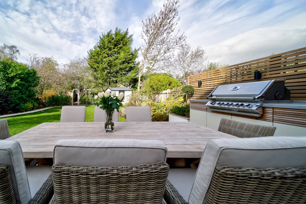 Contemporary Nature-Inspired Outdoor Kitchen in Bromley - Contemporary ...