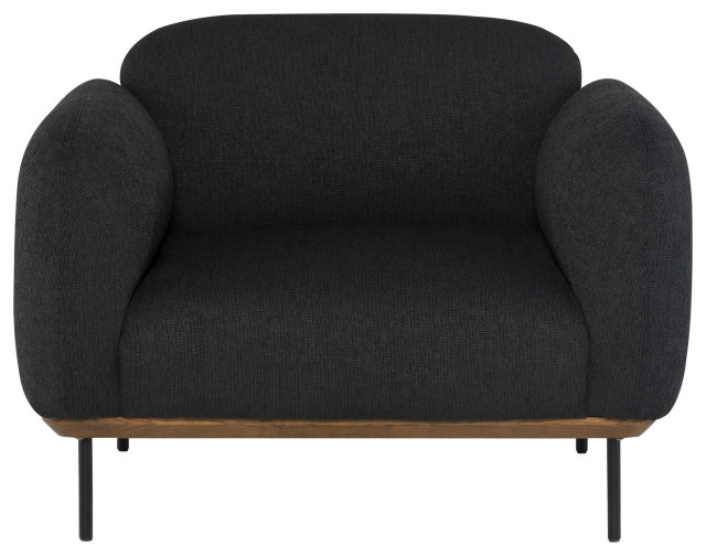 Benson Activated Charcoal Fabric Single Seat Sofa - Contemporary - Armchairs And Accent Chairs ...