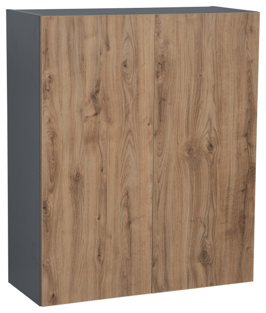 24 x 36 Wall Cabinet-Double Door-Grey, 24 x 36 x 12|Natural Teak ...