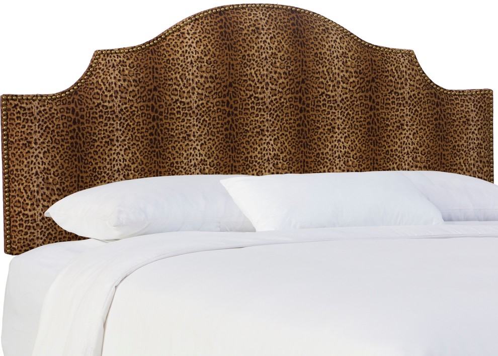 Brenson Nail Button Notched Headboard, Twin - Contemporary - Headboards ...