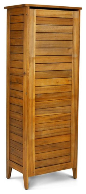 Pemberly Row Contemporary Wood Storage Cabinet in Gray Finish ...
