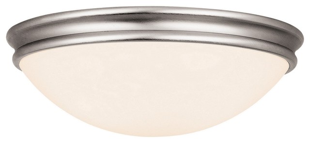 Access Lighting Atom Large Flush Mount - Brushed Steel - Transitional ...