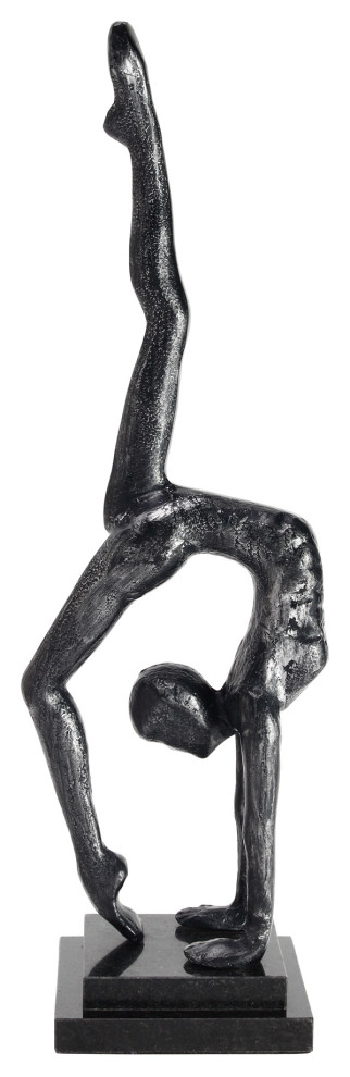 Contemporary Namaste Statue Graphite - Black - Contemporary ...