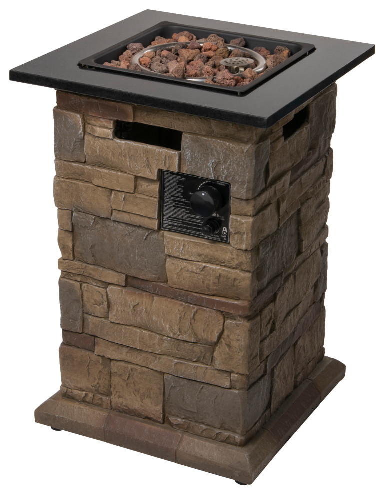 Bond Morgan Hill Fire Column - Rustic - Fire Pits - by GHP GROUP, INC ...