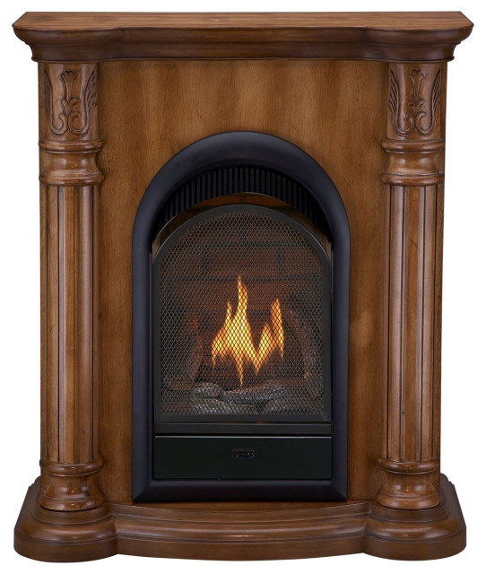 Bluegrass Living Vent Free Propane Gas Fireplace 10,000 BTU, T-Stat ...