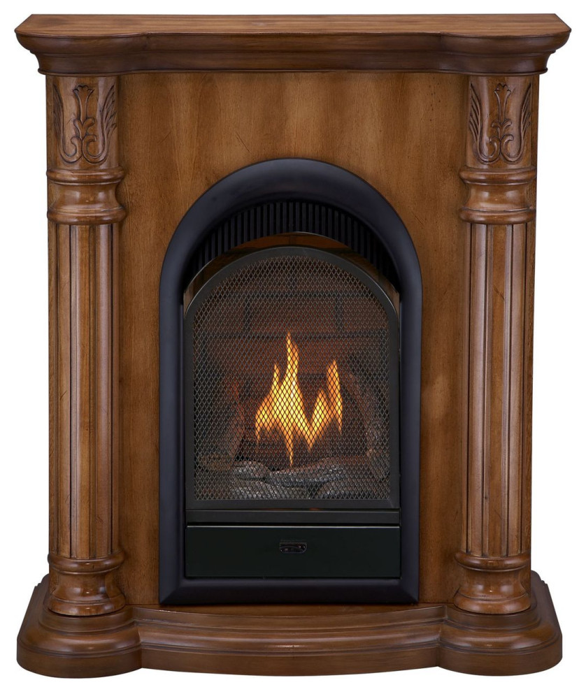 Bluegrass Living Vent Free Propane Gas Fireplace 10,000 BTU, T-Stat ...