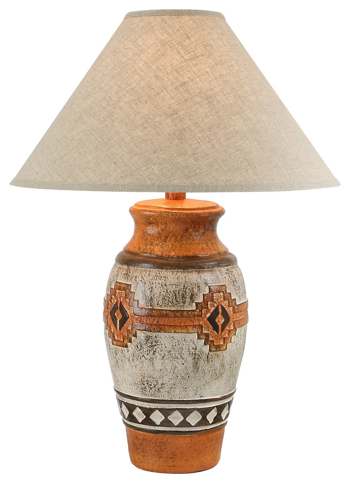 Hydrocal 29" Table Lamp, Indian Brick - Southwestern - Table Lamps - by ...
