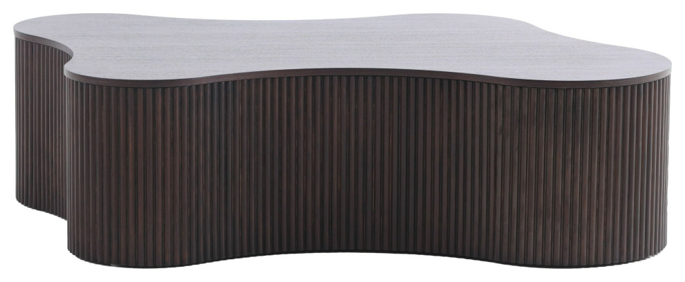 Modrest Jessie Modern Smoked Oak Freeform Coffee Table - Transitional ...