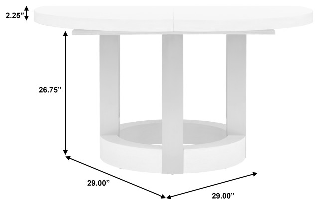 Brighton Round Table With Leaf Extension - Transitional - Dining Tables ...