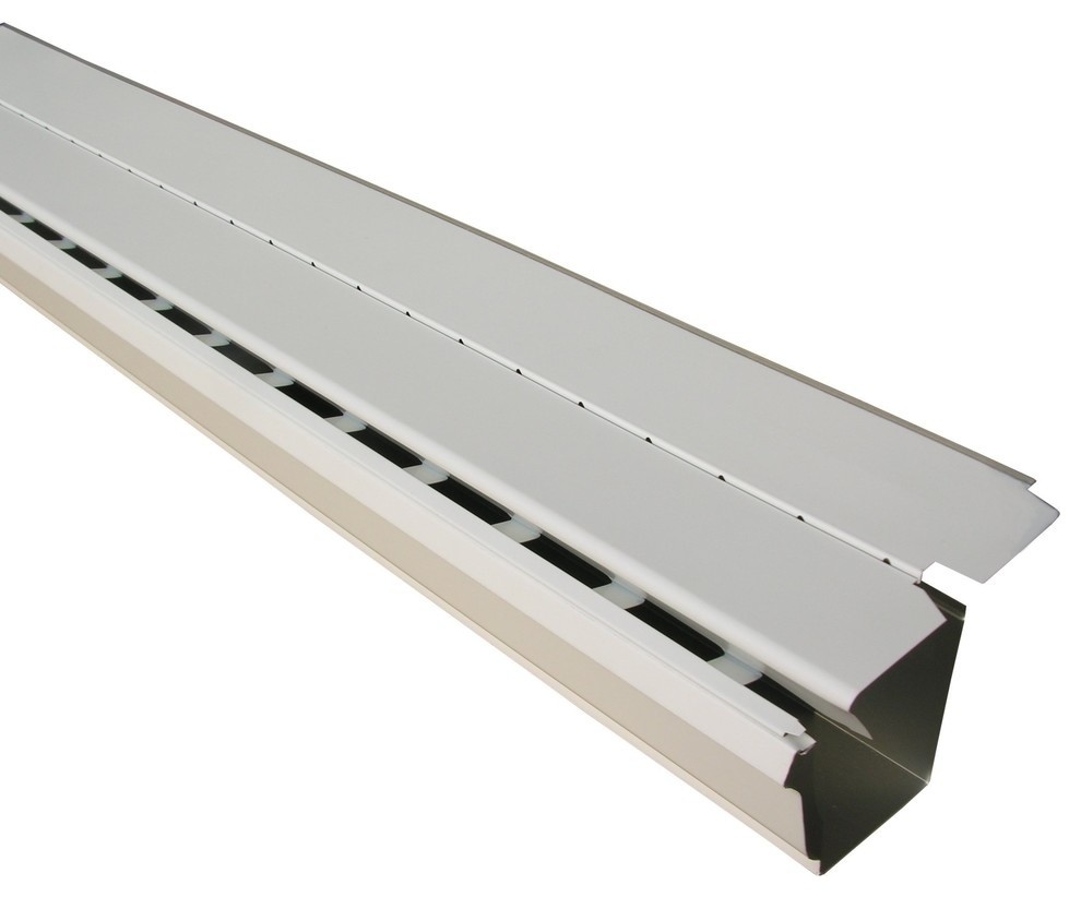 Free Flow Gutter Guard, White, 8" - Contemporary - Roofing And Gutters ...