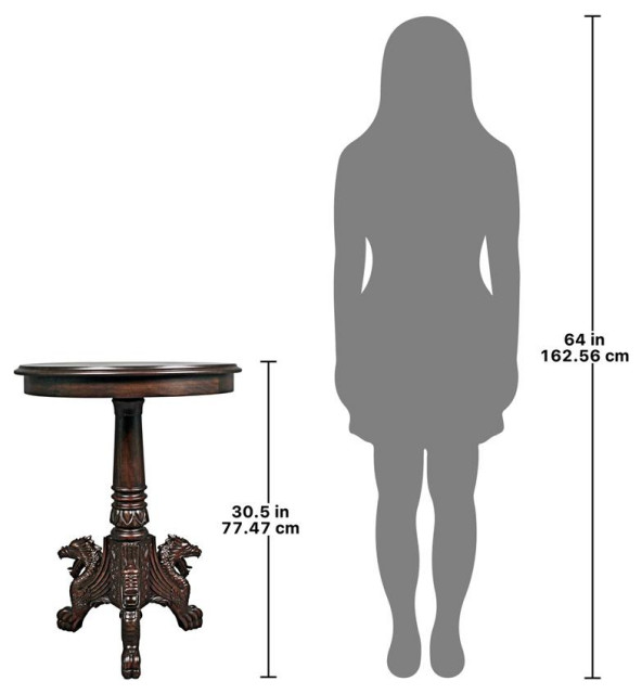 Design Toscano Heraldic Lion Accent Table - Traditional - Side Tables ...