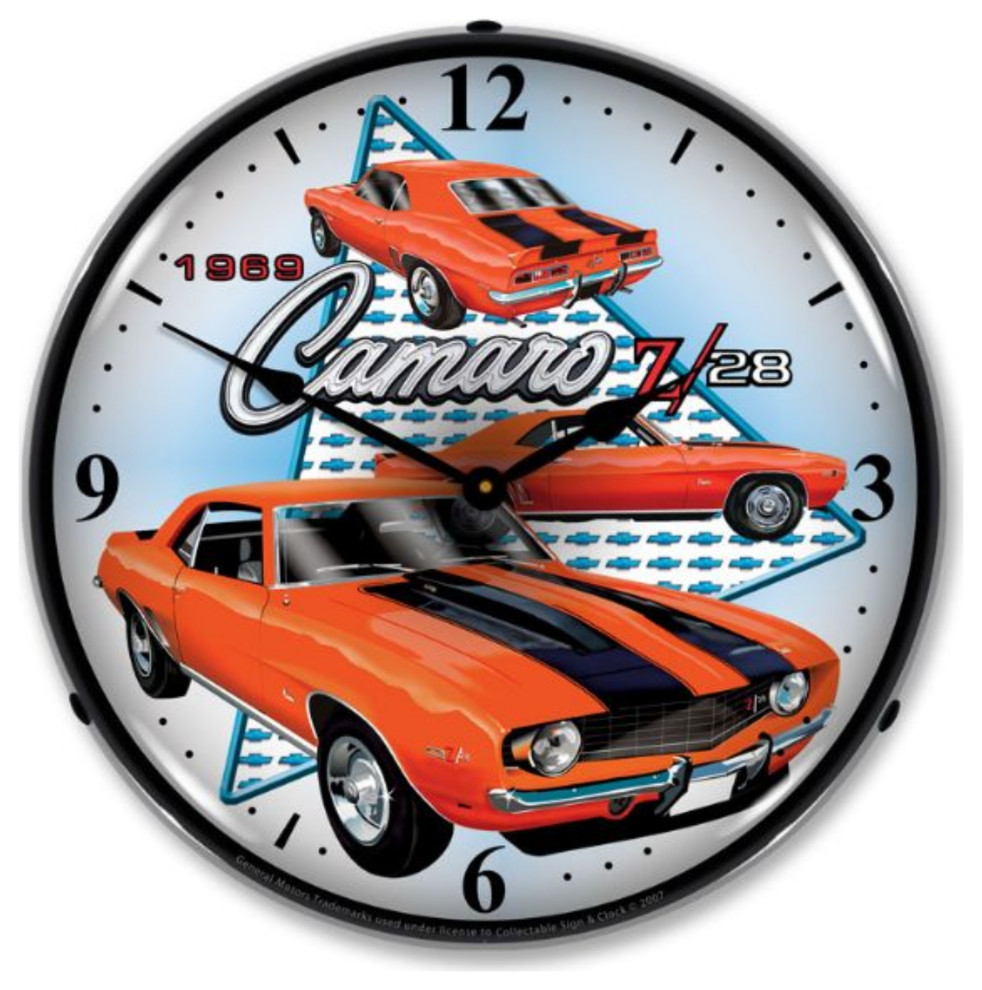GMRE710147 1969 Camaro Z28 Clock - Contemporary - Wall Clocks - by ...