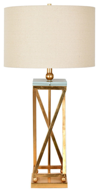 Aria Table Lamp, Gold Leaf - Modern - Table Lamps - by Crestview ...