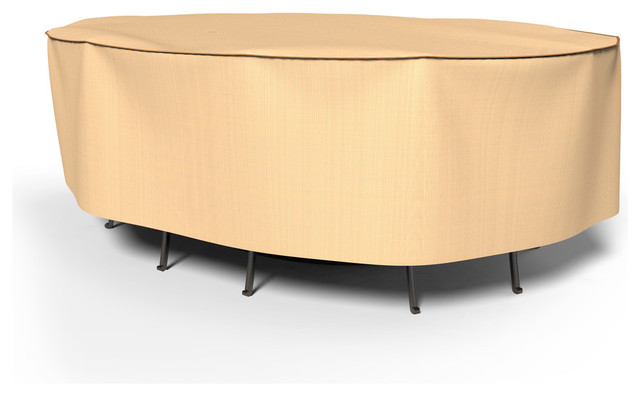 StormBlock Savanna Oval Patio Table and Chairs Combo Covers, Extra ...