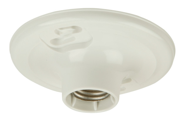 Plastic Keyless Socket Lamp Holder In White Plastic (K212-P) - Lighting ...