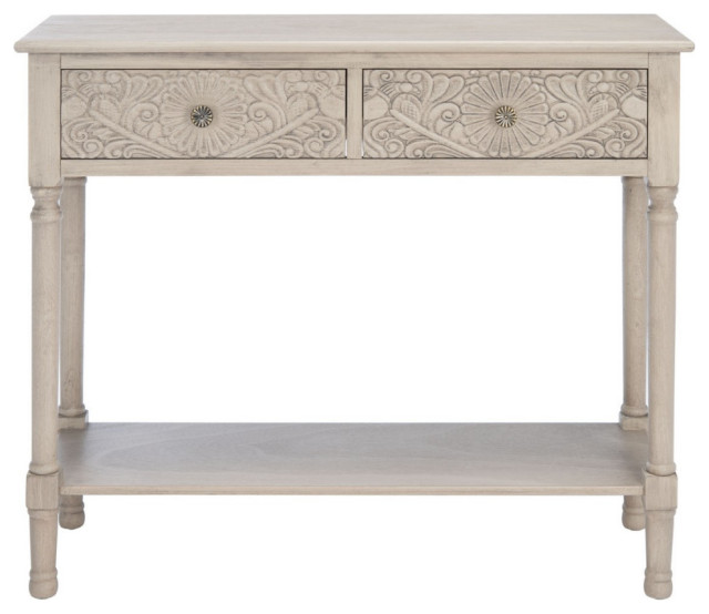 Sutton 2 Drawer Console Greige - French Country - Console Tables - by ...