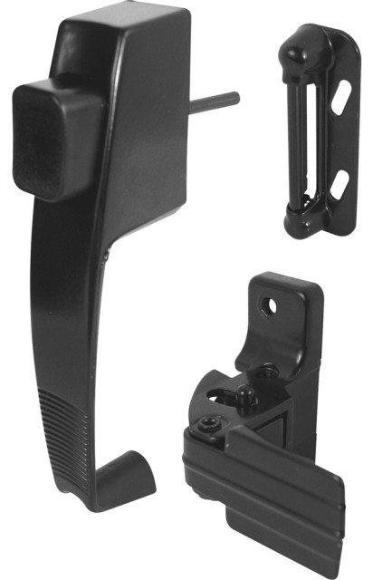 Black Push Button Latch with Tie Down - Traditional - Door Entry Sets ...