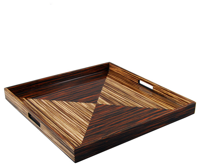 Lacquer Large Square Tray - Contemporary - Serving Trays - by Hudson ...