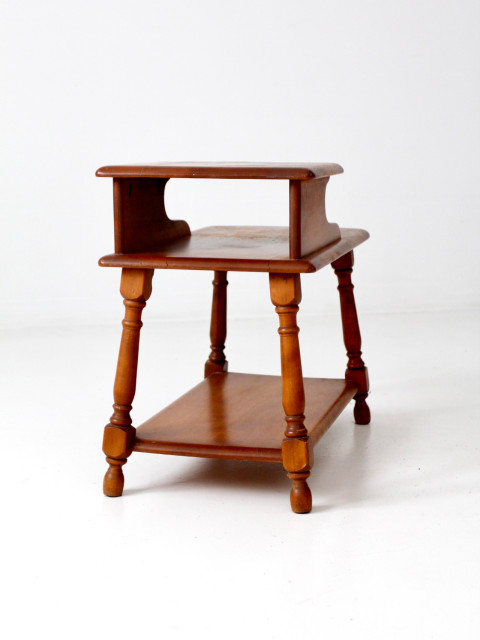 Consigned, Mid-Century Ranch Style End Table - Traditional - Side ...