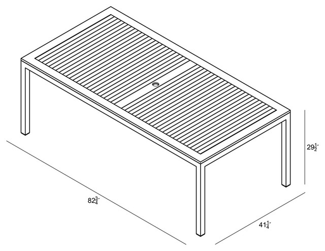 Arbor Teak 8-Seater Rectangular Dining Table - Transitional - Outdoor ...