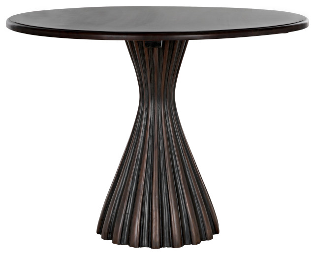 Osiris Dining Table, Pale Rubbed with Light Brown Trim - Transitional ...