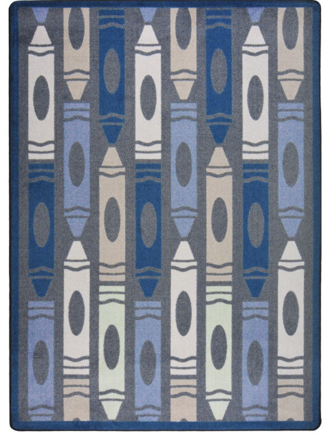 Jumbo Crayons 3'10" x 5'4" area rug in color Seaside - Contemporary ...