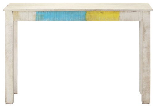 vidaXL Console Table Entryway Table Narrow Side Table White Rough Mango ...