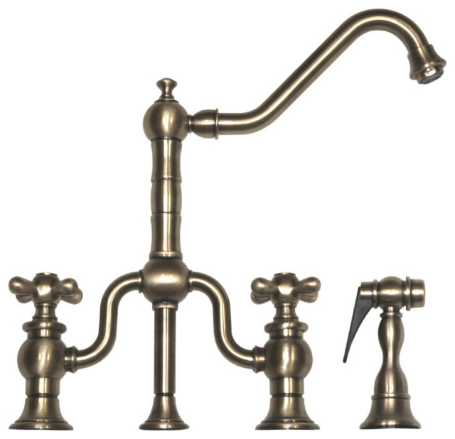 Twisthaus Bridge Faucet With Long Traditional Swivel Spout ...