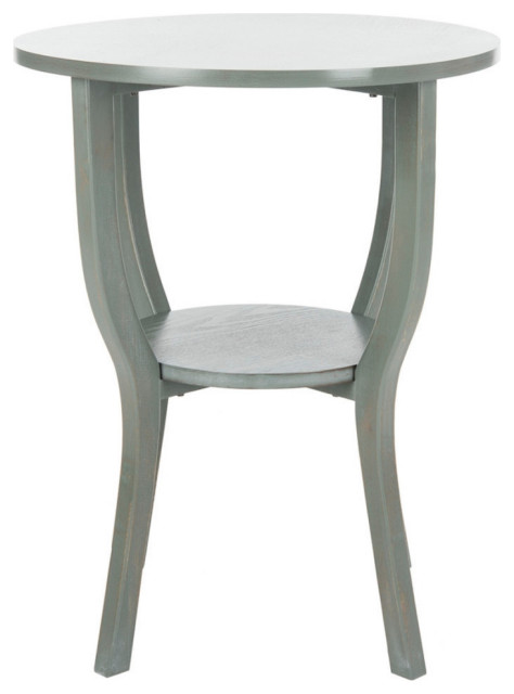 Hayden Round Pedestal Accent Table, Ash Gray - Farmhouse - Side Tables ...