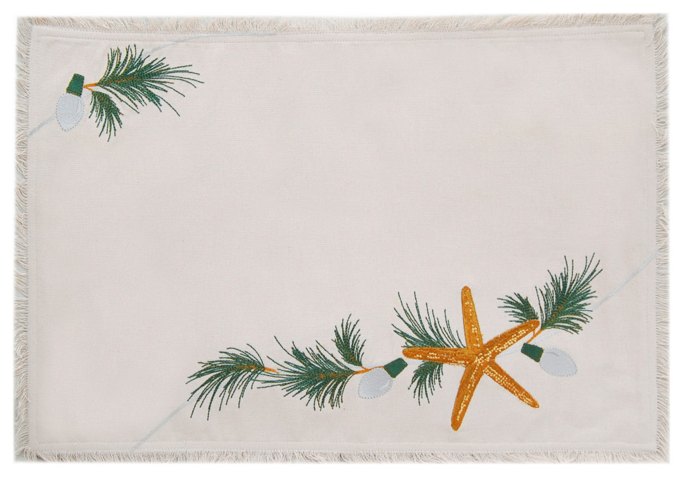 Coastal Holiday Placemats-Set of Four - Beach Style - Placemats - by ...