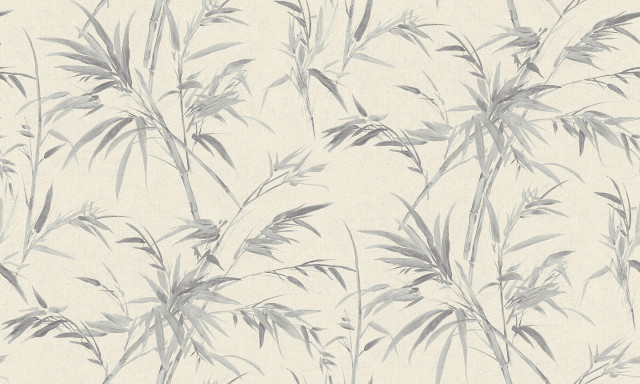 Hali Silver Fronds Wallpaper, Sample, Swatch - Asian - Wallpaper - by ...