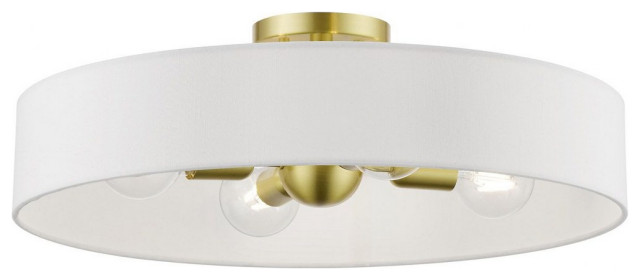 4 Light Large Semi-Flush Mount In Timeless Style-7 Inches Tall and 22 ...