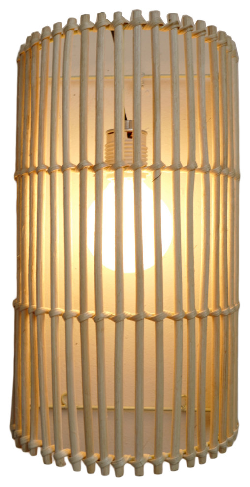 Raw Wicker Stick Wall Sconce - Tropical - Wall Sconces - by Design Mix ...