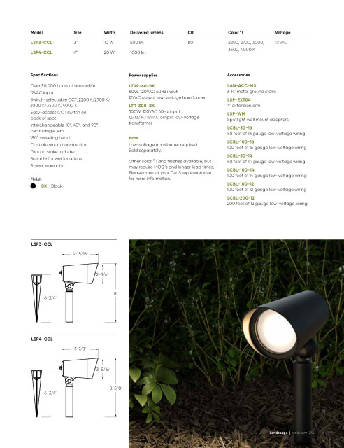 Spot 4" CCT Landscape Spotlight - Transitional - Outdoor Flood And Spot Lights - by DALS ...